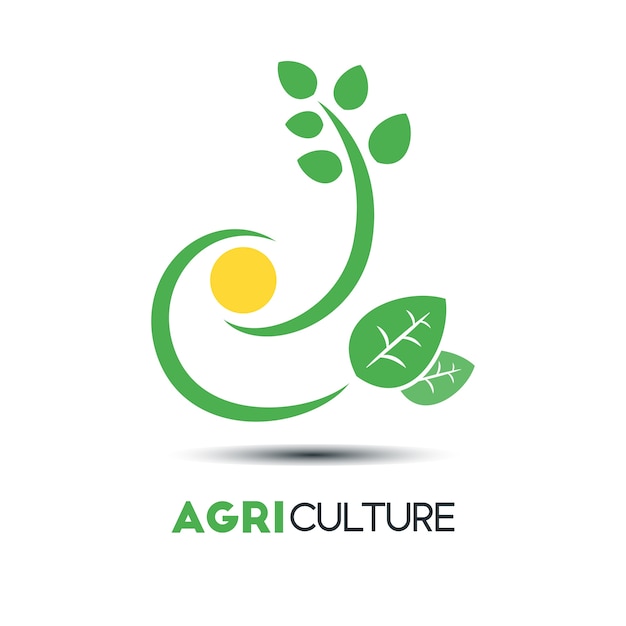 Vibrant Organic Farming Symbol with Leaf Motif | Jiffy Designs