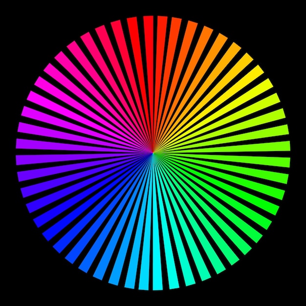 Vibrant Radial Spectrum of Vivid Rainbow Colors | Jiffy Designs