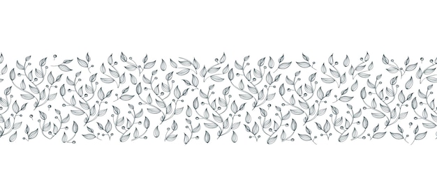 Seamless Gray Leaf Pattern on White Background | Jiffy Designs