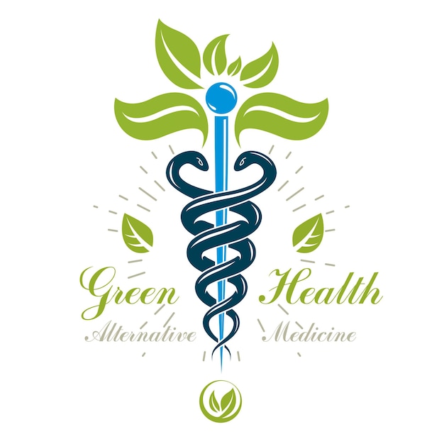 Flourishing Green Health Symbol: Holistic Wellness Emblem | Jiffy Designs