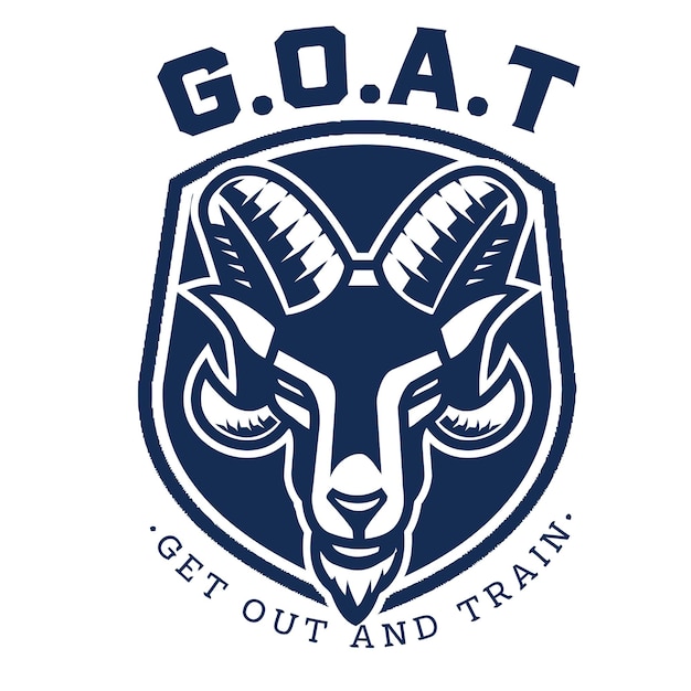 Powerful Goat Emblem with Bold Typography and Horns | Jiffy Designs