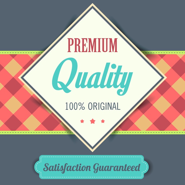 Vibrant Plaid Emblem Showcasing Premium Quality Guarantee | Jiffy Designs
