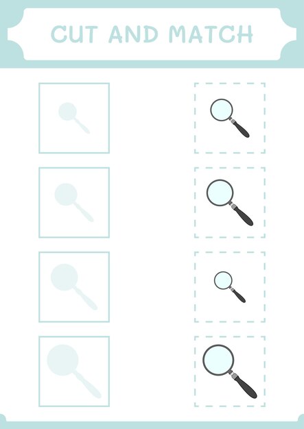 Cut and Match Shapes and Magnifying Glasses | Jiffy Designs