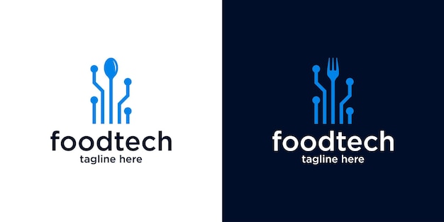 Innovative Food Technology Logo with Stylized Utensils | Jiffy Designs
