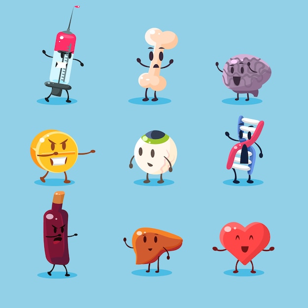 Whimsical Collection of Quirky Food-Themed Character Illustrations ...