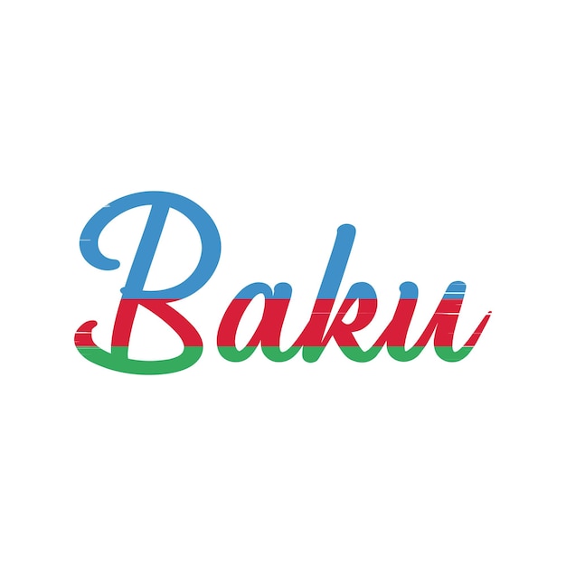 Vibrant Handwritten 'Baku' Text with Playful Shapes | Jiffy Designs