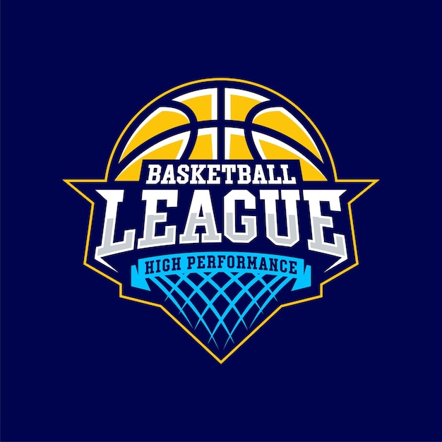 Vibrant Basketball League Logo with High-Performance Design | Jiffy Designs