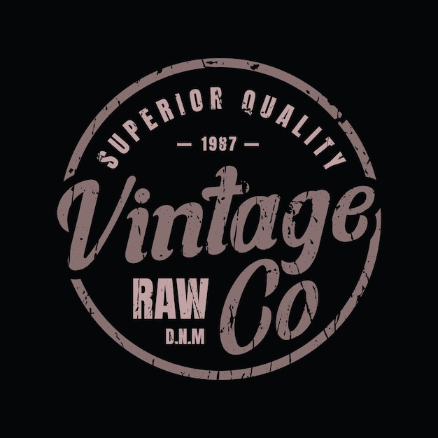 Vintage Raw Co. Logo: A Timeless Emblem of Superior Quality | Jiffy Designs