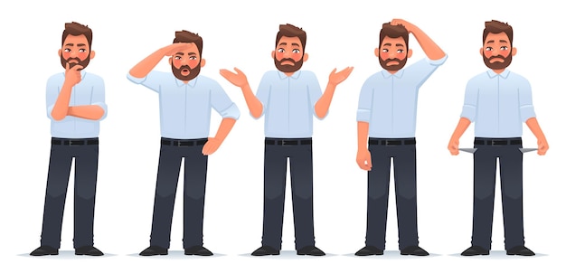 Diverse Collection of Expressive Cartoon Male Characters | Jiffy Designs