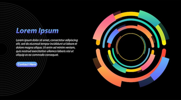 Vibrant Circular Graphic Design with Diverse Shapes | Jiffy Designs