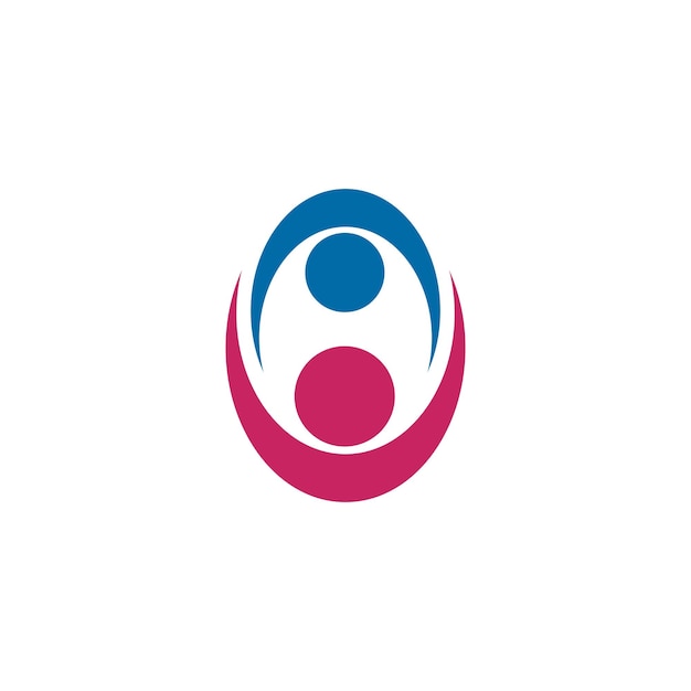 Vibrant Oval Emblem with Intertwined Figures | Jiffy Designs