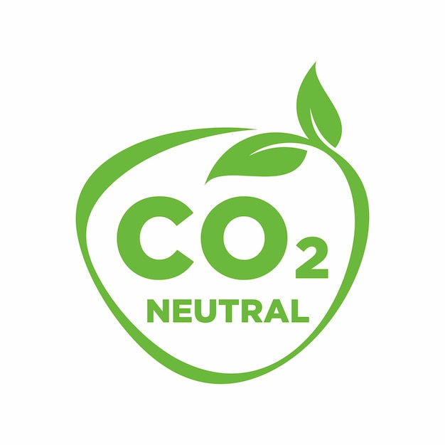 Vibrant Green CO2 Neutral Emblem with Leaf Accents | Jiffy Designs