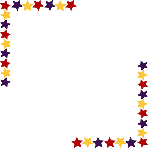 Vibrant Star-Studded Border with Festive Color Palette | Jiffy Designs