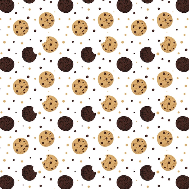 Delightful Chocolate Chip Cookie Pattern with Polka Dots | Jiffy Designs