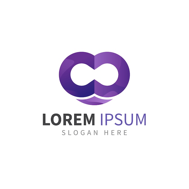 Elegant Infinity Symbol in Vibrant Purple Gradient | Jiffy Designs