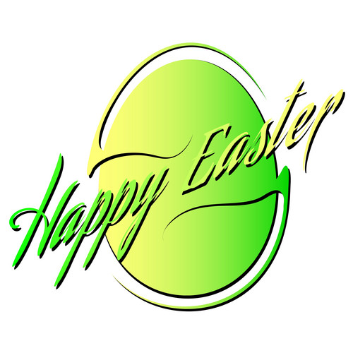 Easter Egg With Text, Vector Illustration | Jiffy Designs