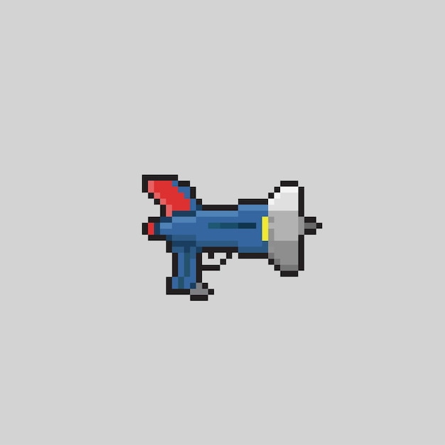 Retro Pixel Art Rocket Blaster Illustration | Jiffy Designs