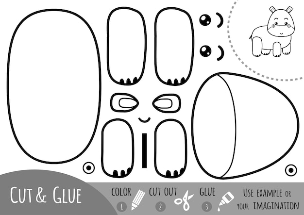 Adorable Hippo Cutout Template for Crafting | Jiffy Designs