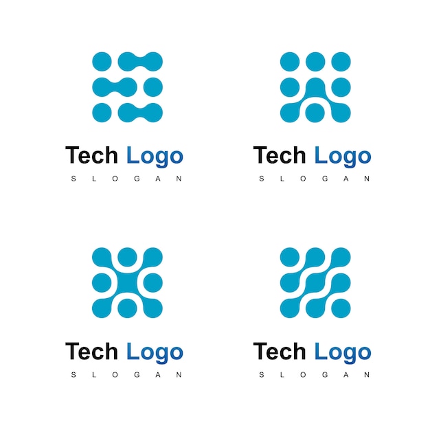 Versatile Tech-Inspired Logos with Distinctive Dot Patterns | Jiffy Designs