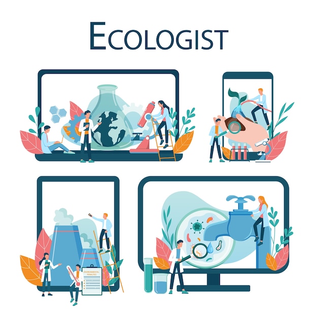 Vibrant Collection of Ecologist Icons Showcasing Environmental ...