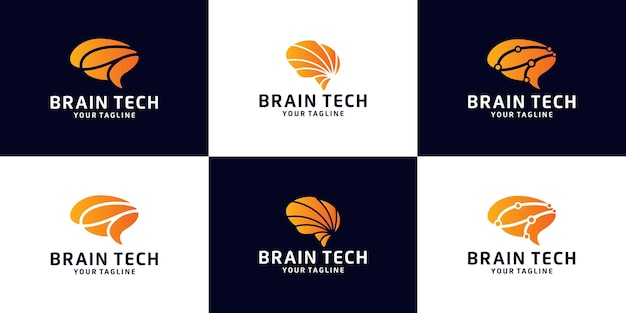 Innovative Brain-Inspired Technology Logos with Dynamic Shapes | Jiffy ...