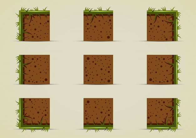 Diverse Dirt Textures with Grassy Borders | Jiffy Designs