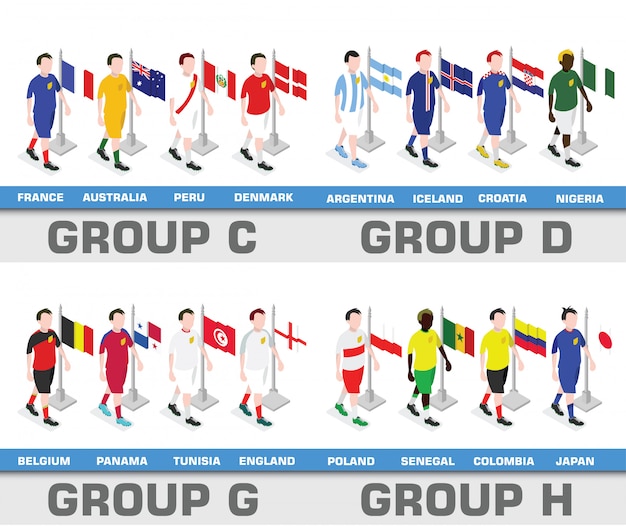 Diverse Collection of National Football Team Uniforms and Flags | Jiffy ...