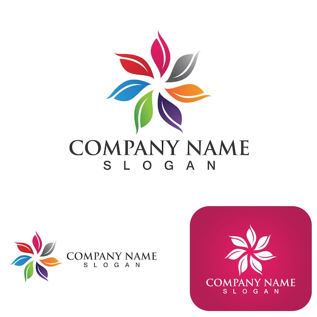 Vibrant Flower Emblem with Captivating Color Scheme | Jiffy Designs
