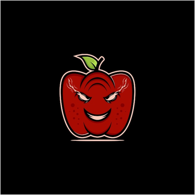 Mischievous Red Apple with Playful Expression | Jiffy Designs