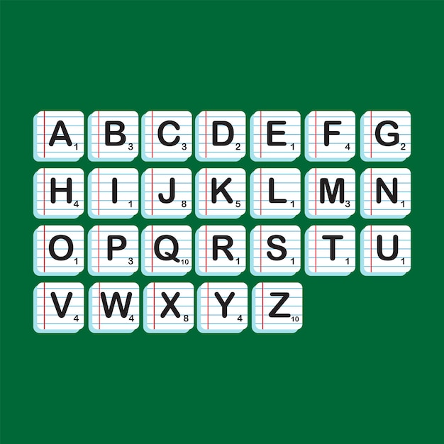 Versatile Alphabet Tile Collection on Green Background | Jiffy Designs