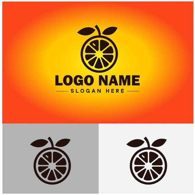 Vibrant Citrus Logo with Stylized Fruit Silhouette | Jiffy Designs