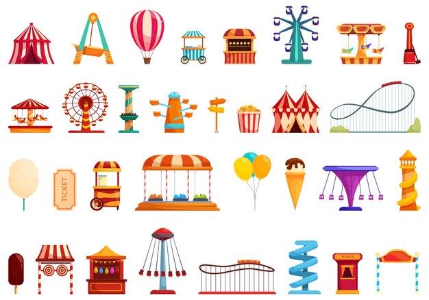 Vibrant Carnival Collection: Rides, Treats, and Amusement Park Delights ...