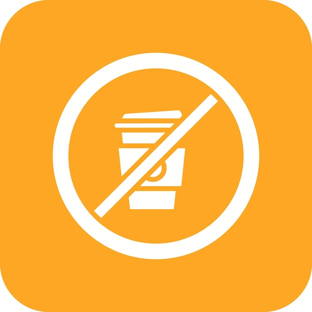 Prohibition Symbol with Stylized Coffee Cup | Jiffy Designs