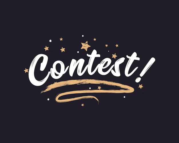 Dazzling 'Contest' Lettering with Sparkling Stars | Jiffy Designs