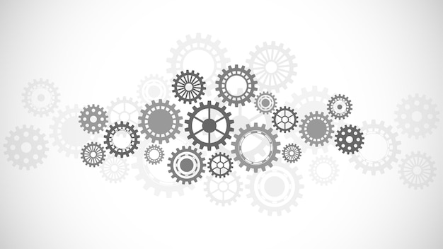 Intricate Cog Wheel Arrangement in Monochrome Tones | Jiffy Designs