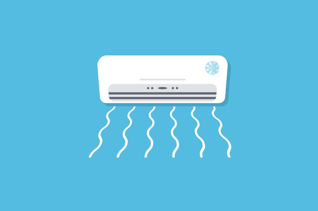 Refreshing Air Conditioning Unit on Blue Background | Jiffy Designs