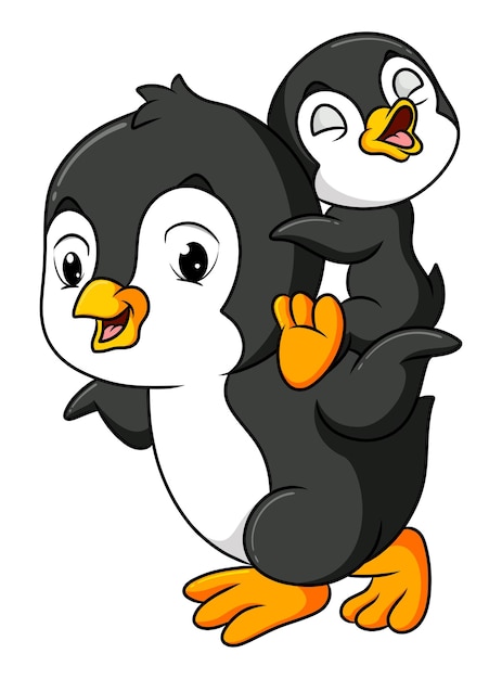 Adorable Penguin Duo: Playful and Charming Cartoon Characters | Jiffy ...