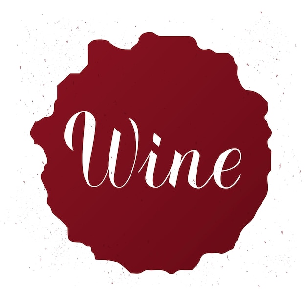 Elegant Wine Stain with Cursive Text | Jiffy Designs