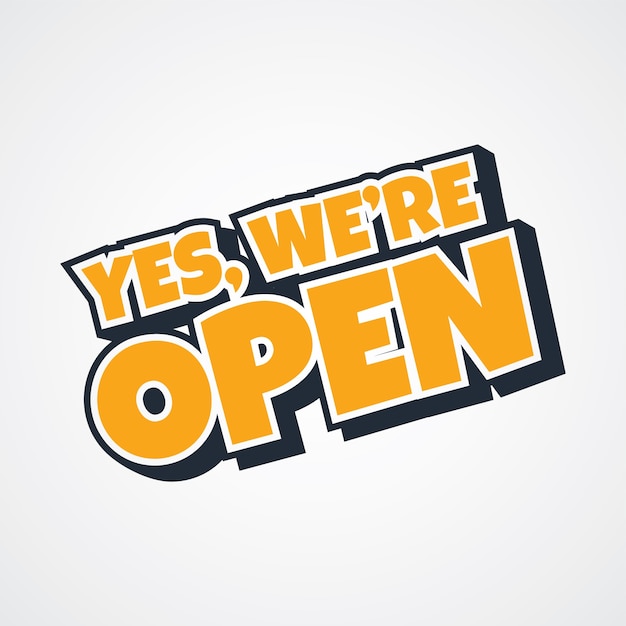 Vibrant Open Sign with Bold Typographic Design | Jiffy Designs