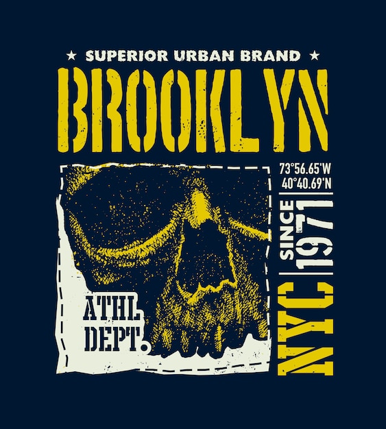 Gritty Urban Streetwear Design with Bold Brooklyn Typography | Jiffy ...