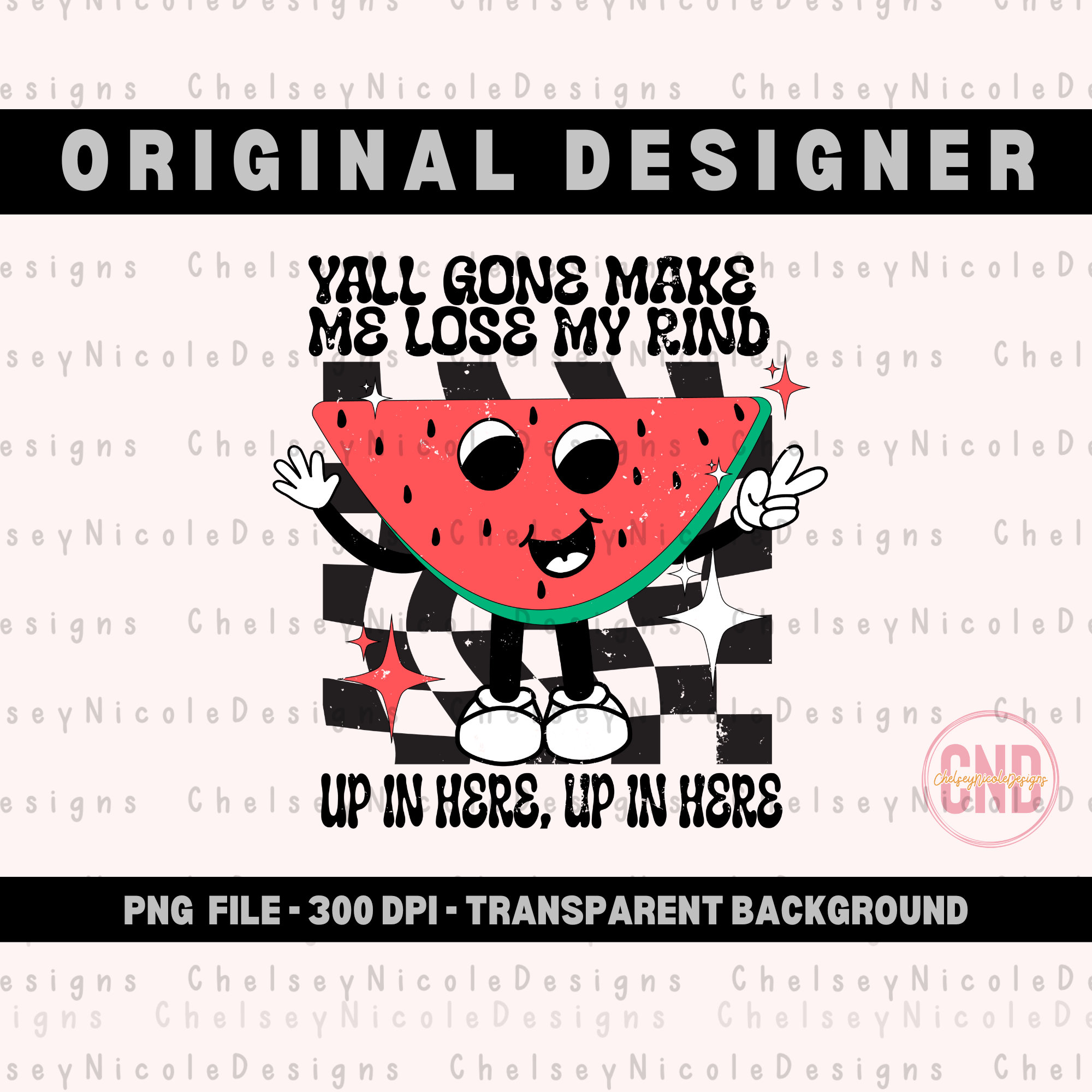 Yall gone make me lose my rind PNG | Watermelon PNG | Retro Character ...