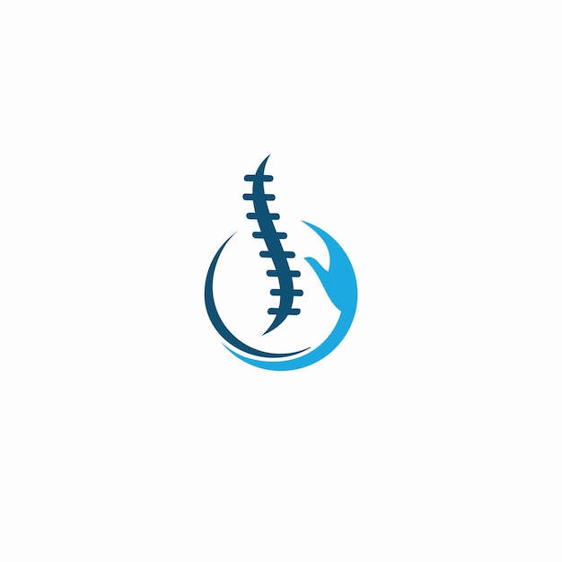 Elegant Spinal Vertebrae Emblem with Flowing Curves | Jiffy Designs