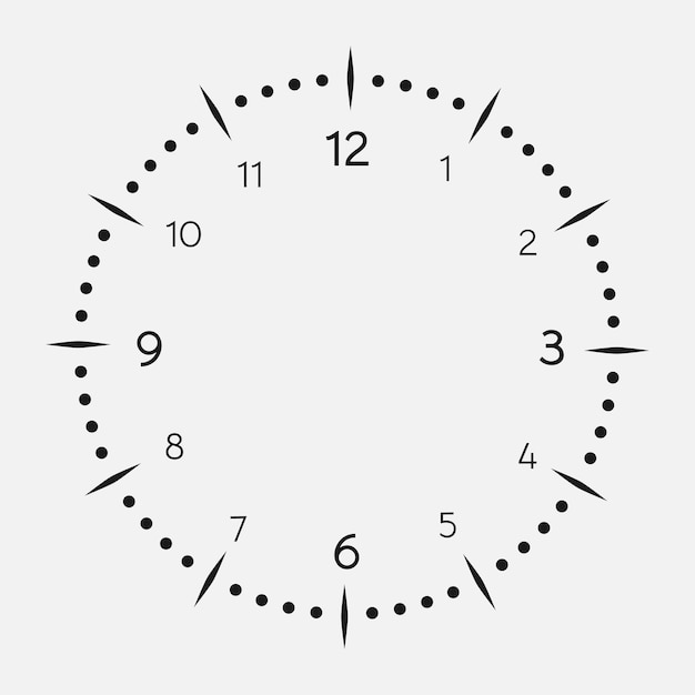 Minimalist Clock Face with Symmetrical Dot Markings | Jiffy Designs