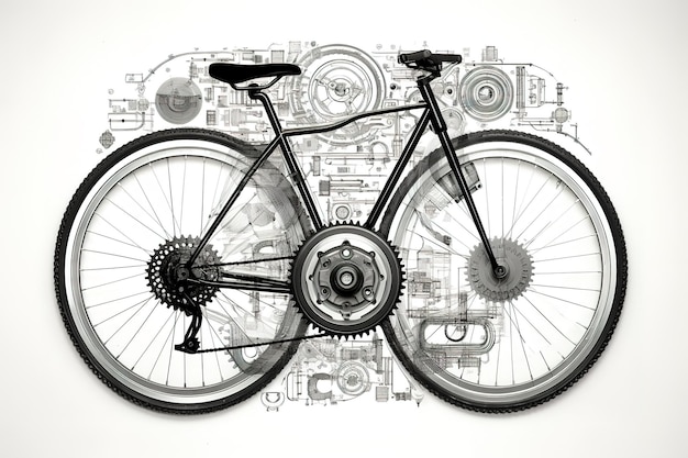 Sleek and Sophisticated Bicycle Design with Intricate Mechanical ...
