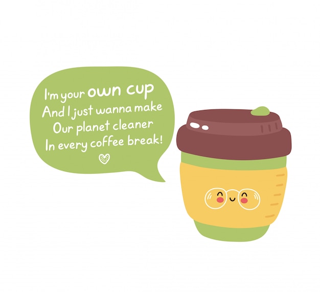 Eco-Friendly Coffee Cup Spreading a Positive Message | Jiffy Designs