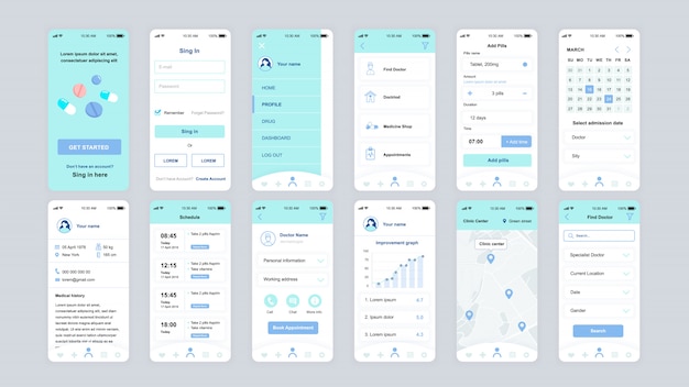 Elegant Mobile App UI Design with Pastel Tones and Minimalist Icons ...