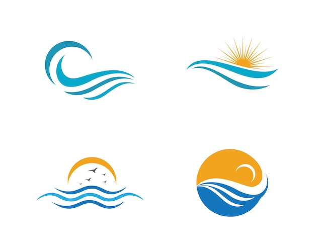 Vibrant Wave and Sun Symbols for Coastal Branding | Jiffy Designs