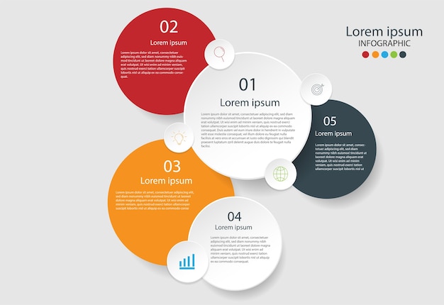 Vibrant Circular Infographic with Numbered Sections | Jiffy Designs