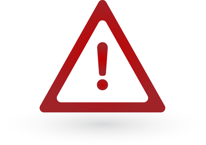 Triangle Red Warning Sign, Vector Illustratiopn Isolated On White ...