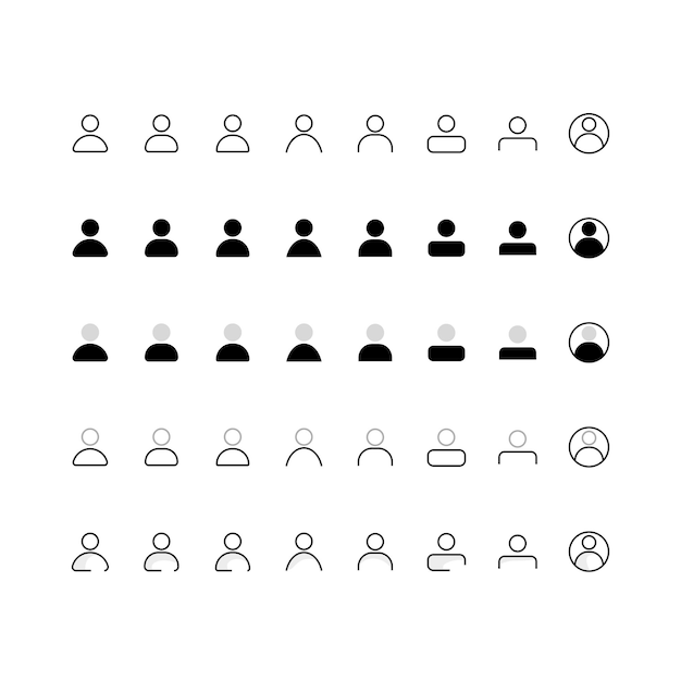 Simple Minimalist Icons for User Profiles and Interactions | Jiffy Designs